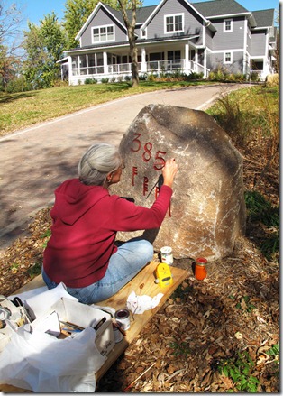 The "L" Shaped House: Address Rock…Carving and Painting